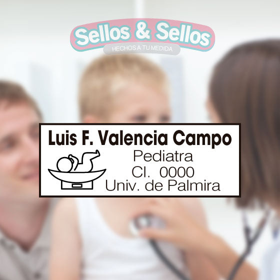 Sellos Personalizados para Pediatras 47 mm x 18 mm – Sellos y Sellos