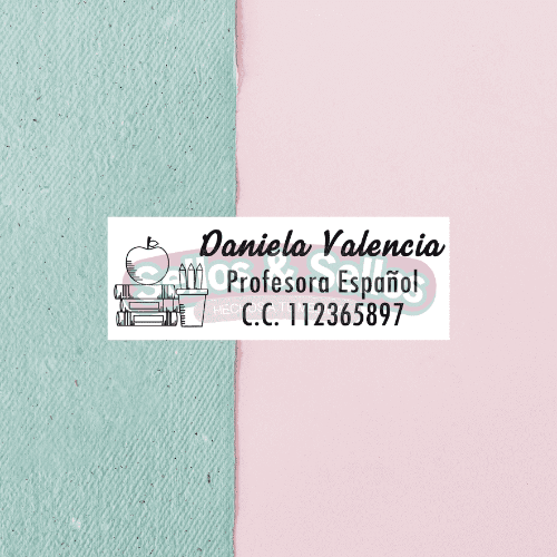 Sellos para Profesores de Escritorio 47mm x 17 mm - Sellos y Sellos