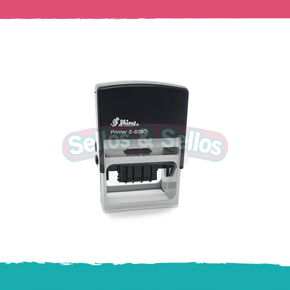 Sello Cuadrado Fechador Shiny S-829D-Negro – Sellos y Sellos