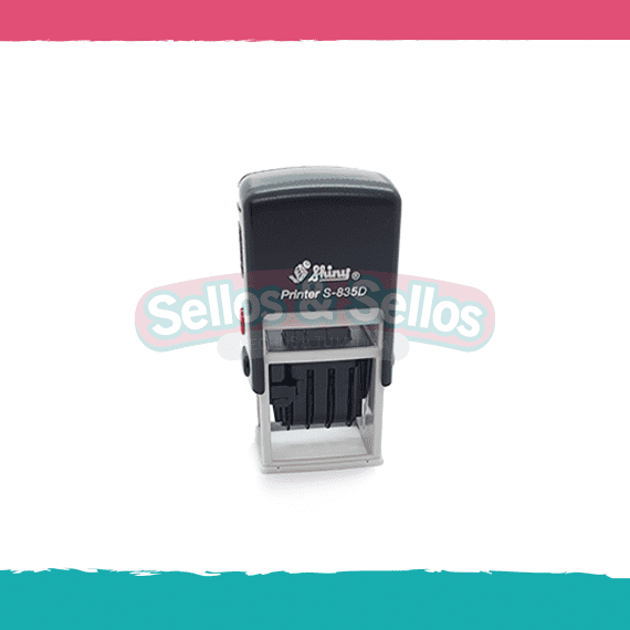 Sello Cuadrado Fechador S-835D-Negro – Sellos y Sellos